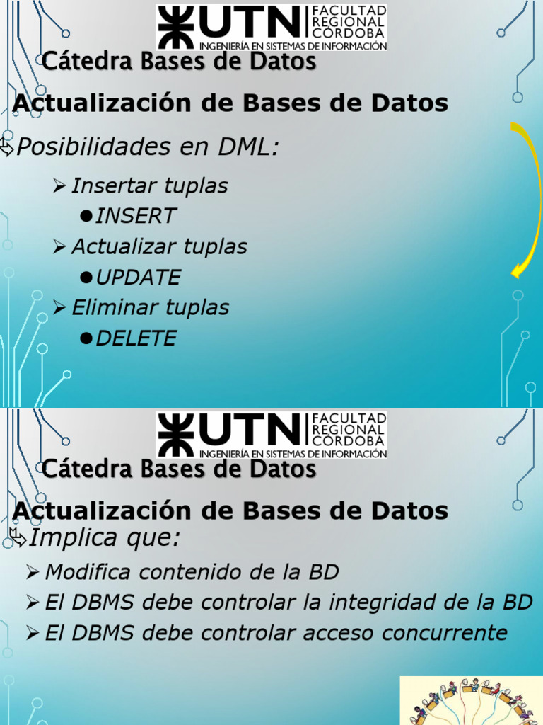 BD- SQL 3- DML 2023 web | PDF | Datos de computadora | Ciencias de la Información