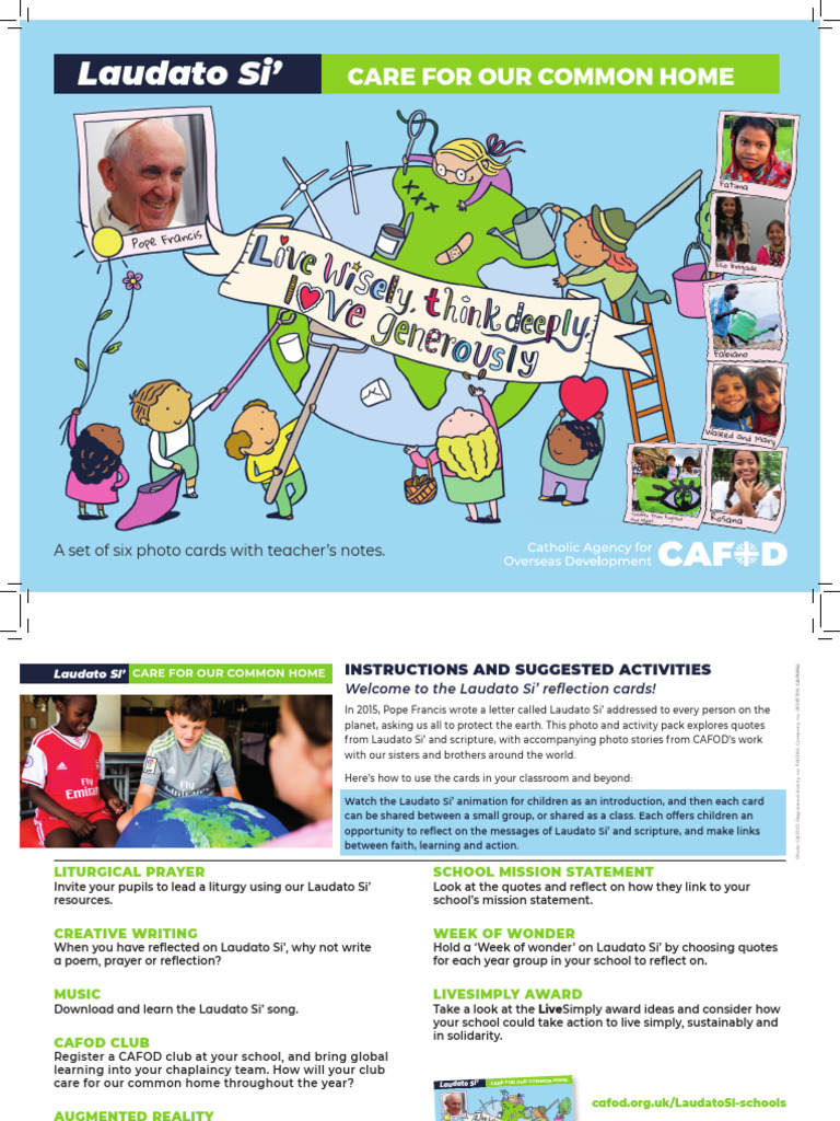 Laudato Si Reflection Cards | PDF | Catholic Social Teaching