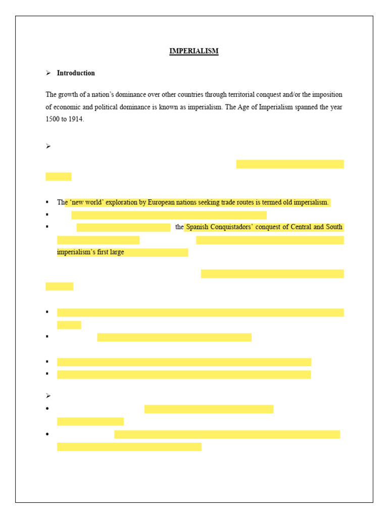 Imperialism and Nationalism | PDF | Imperialism | Nationalism