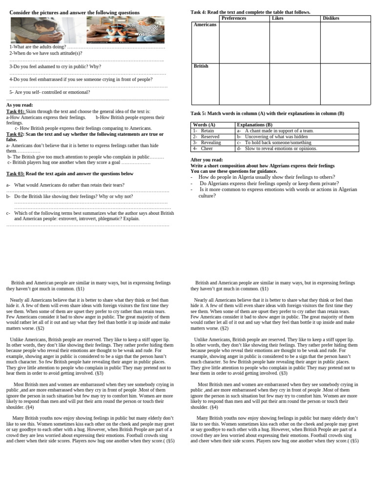Read and Consider Feelings | PDF | Feeling | Anger