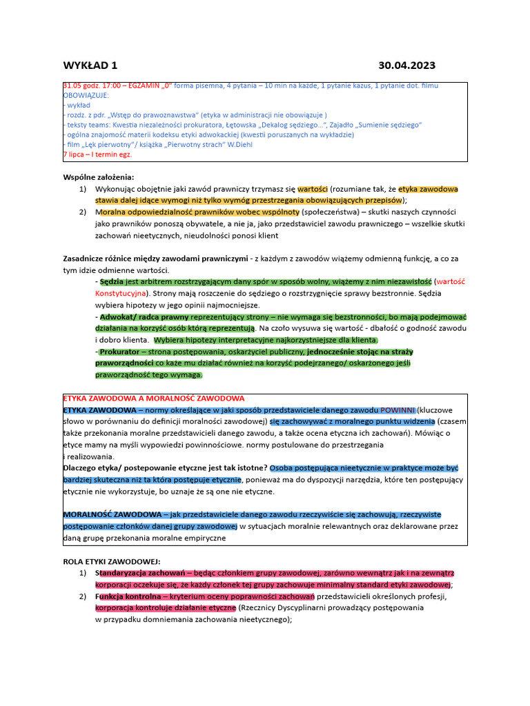 01 Wykład Etyka 2 | PDF