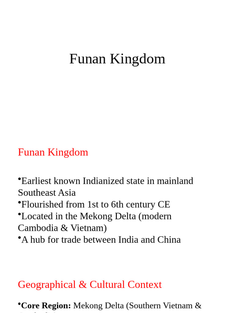 Funan Kingdom DSE Final Friday | PDF | Angkor | Khmer People