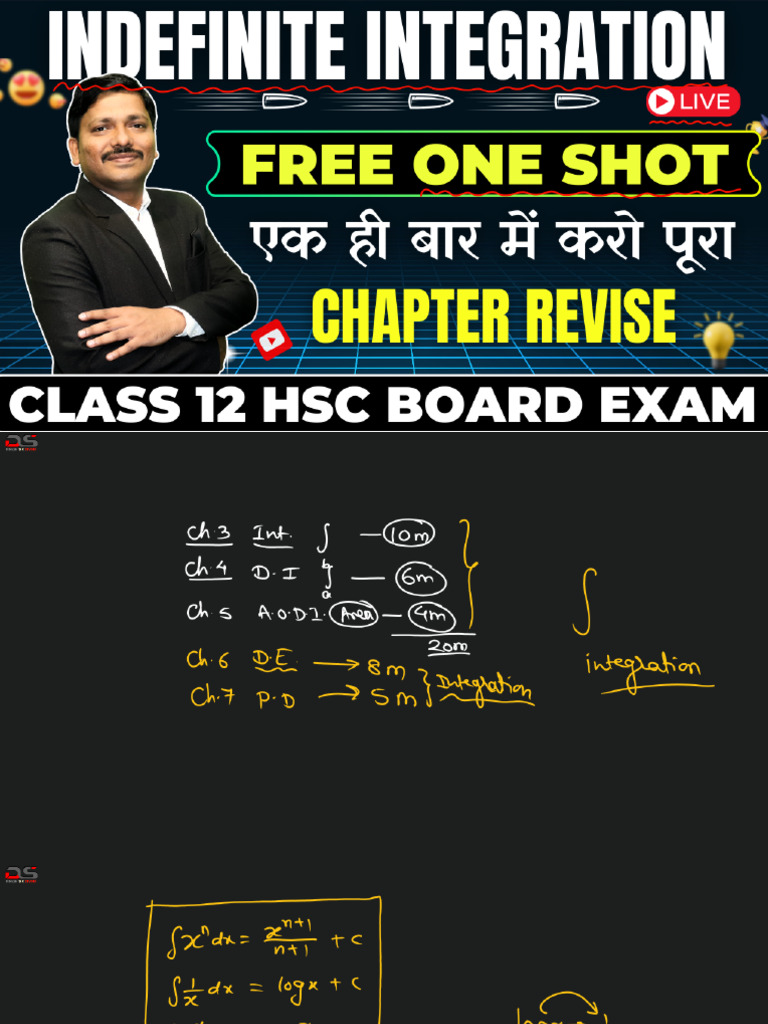 Indefinite Integration Yt One-shot Lec Series | PDF
