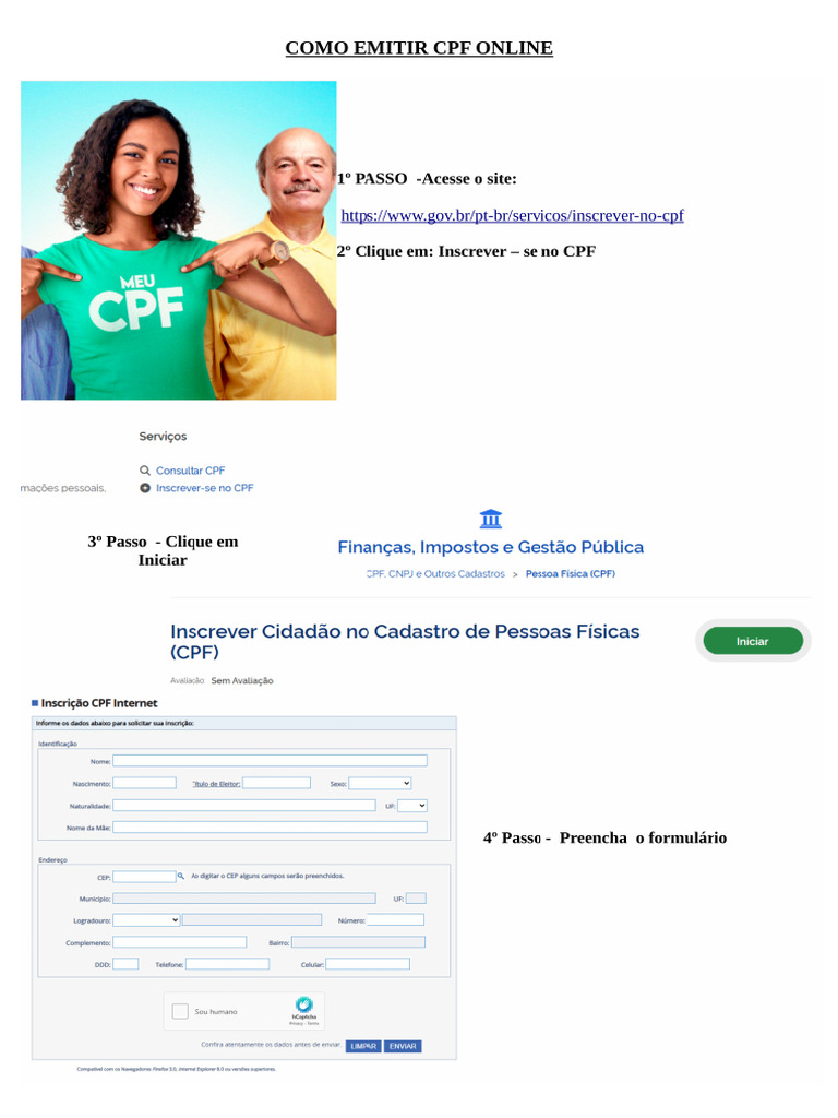 Como Emitir CPF ONLINE | PDF