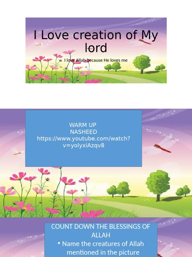I Love Creation of My Lord | PDF