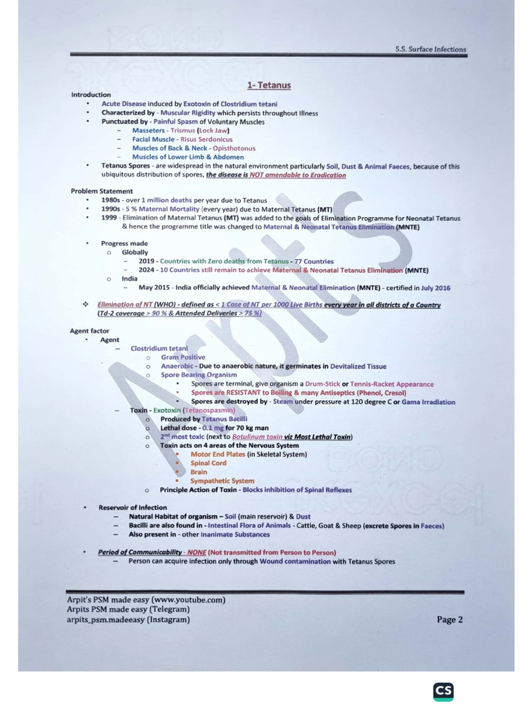 1 - Tetanus | PDF