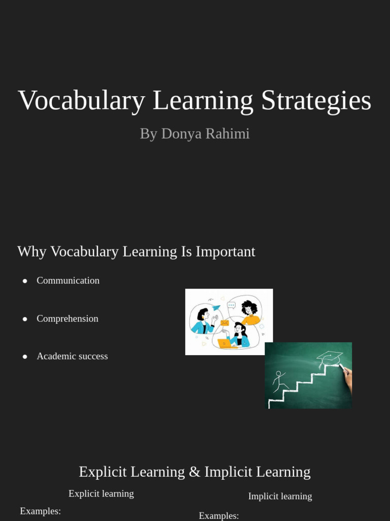 Vocabulary Learning Strategies | PDF
