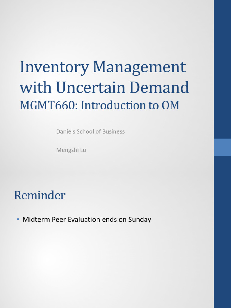 08 Newsvendor | PDF | Financial Economics | Management Accounting