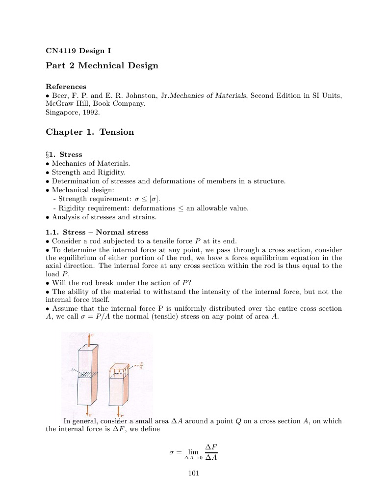 Part 2 Mechnical Design | PDF | Stress (Mechanics) | Strength Of Materials