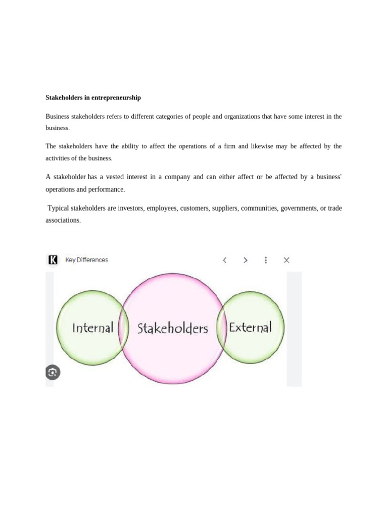 Understanding Stakeholders in Business | PDF | Stakeholder (Corporate ...