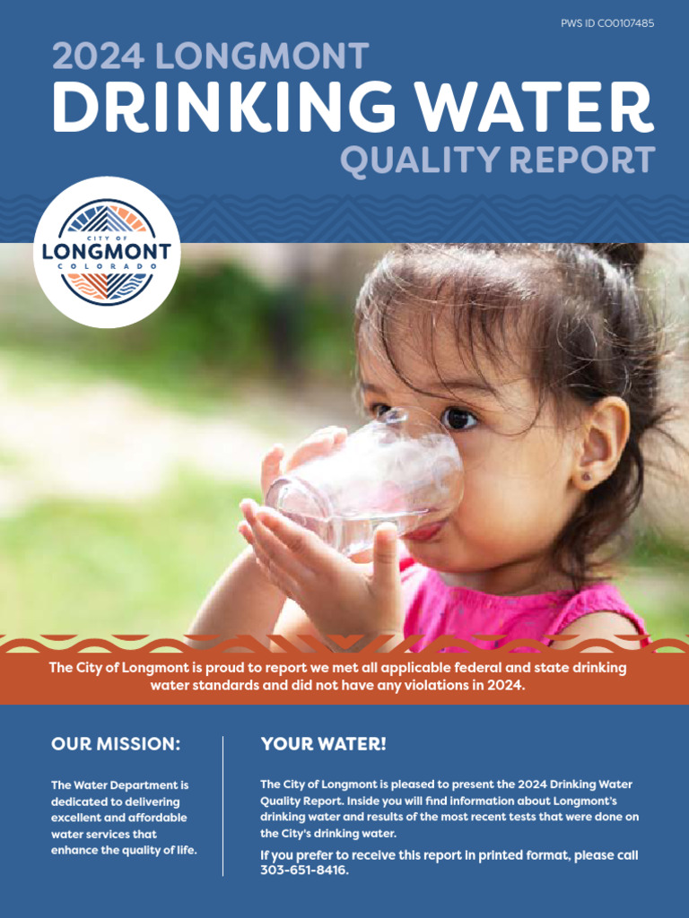 Longmont 2024 Drinking Water Quality Report | PDF | Water Purification ...