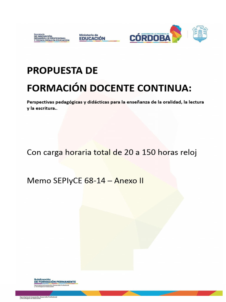 Perspectivas Pedagógicas y Didácticas para La Enseñanza de La Oralidad, La Lectura y La ...