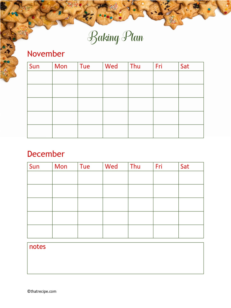Christmas Baking and Meal Planning | PDF