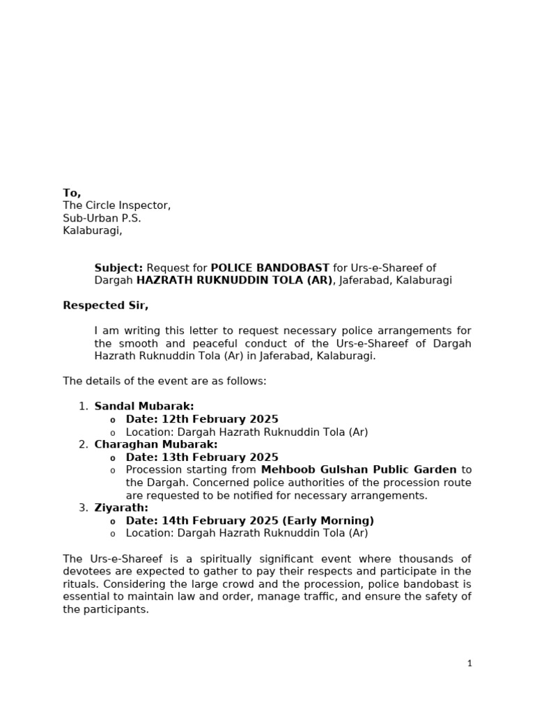 Police Bandobast | PDF