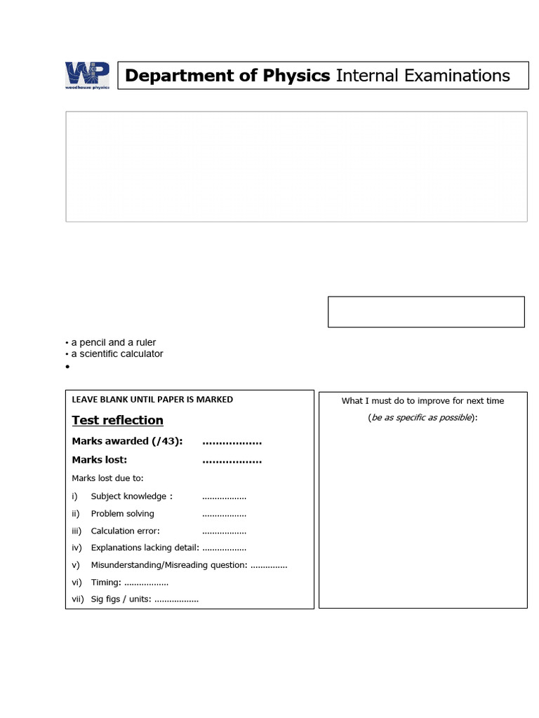 A-Level Physics: Electric Fields Test | PDF