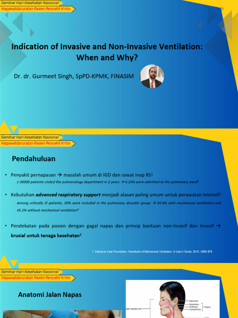 Indication of Invasive and Non-Invasive Ventilation: When and Why? | PDF