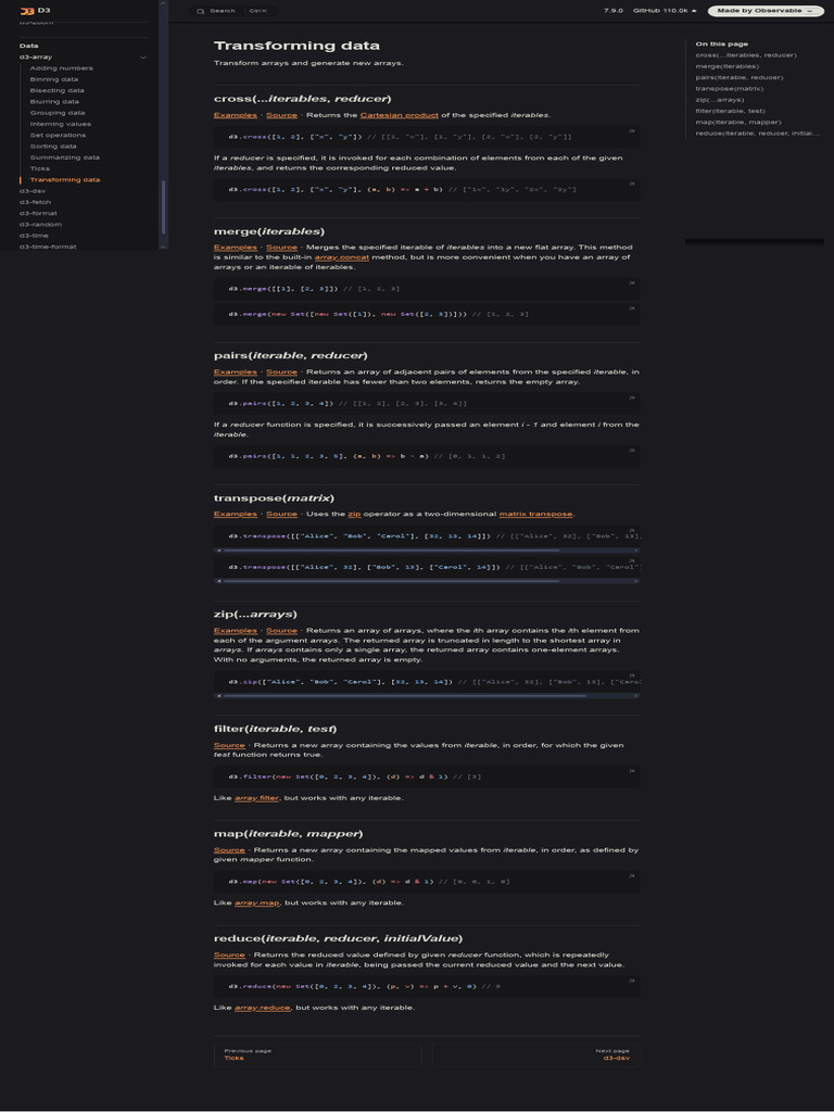 Transforming Data - D3 by Observable | PDF | Mathematical Objects | Linear Algebra