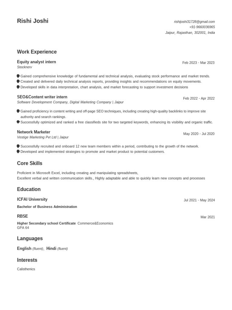 Rishi CV PDF | PDF