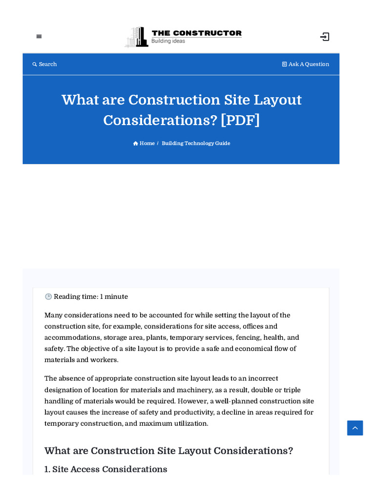 Site Organization Layout | PDF