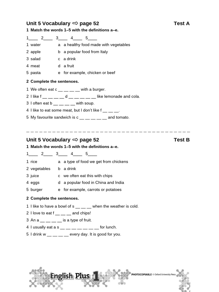 Unit 5 Test Project 2 Overview | PDF | Cuisine | Foods