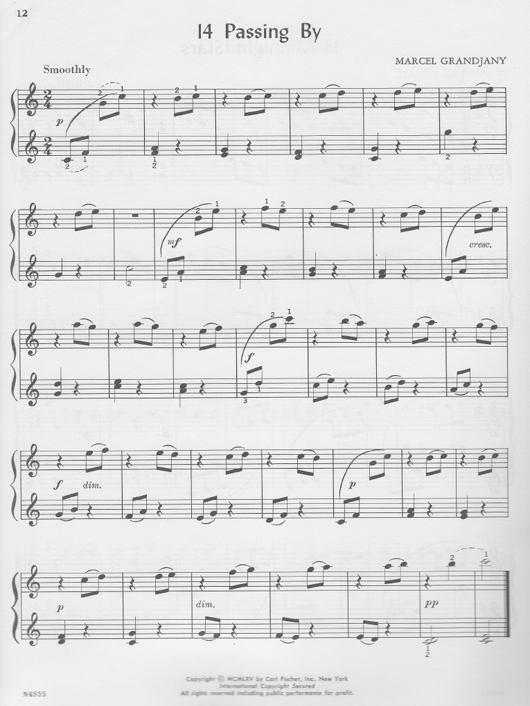 GRANDJANY, Marcel - Passing By-17 Solos For Harp | PDF