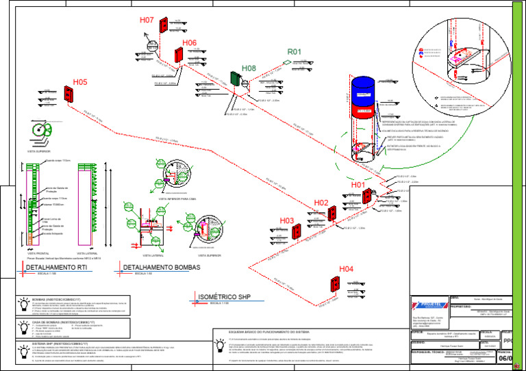 Prancha 06 - Detalhamento Casa de Bombas e Rti | PDF