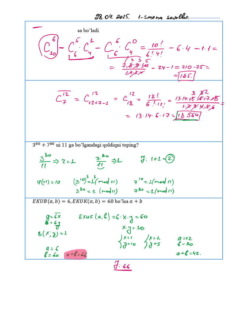 Tushgan savollar-TO'LIQ | PDF