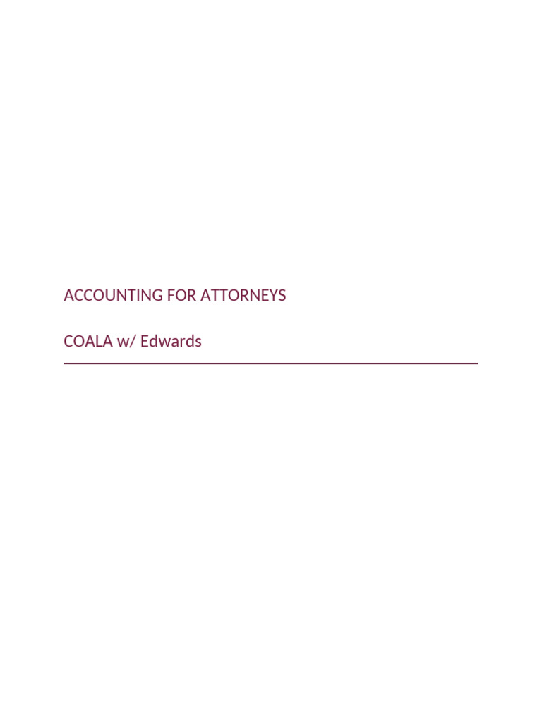 Accounting For Attorneys | PDF | Equity (Finance) | Debits And Credits