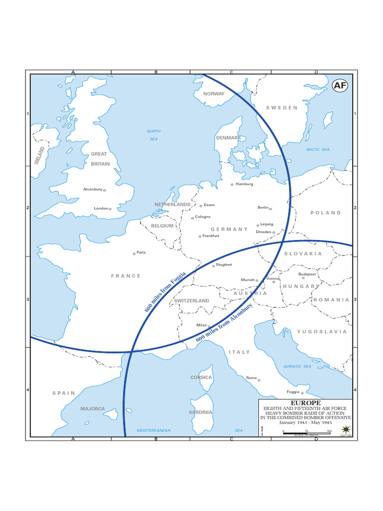 8th and 15th Air Force Heavy Bomber Radii of Action in The Combined ...