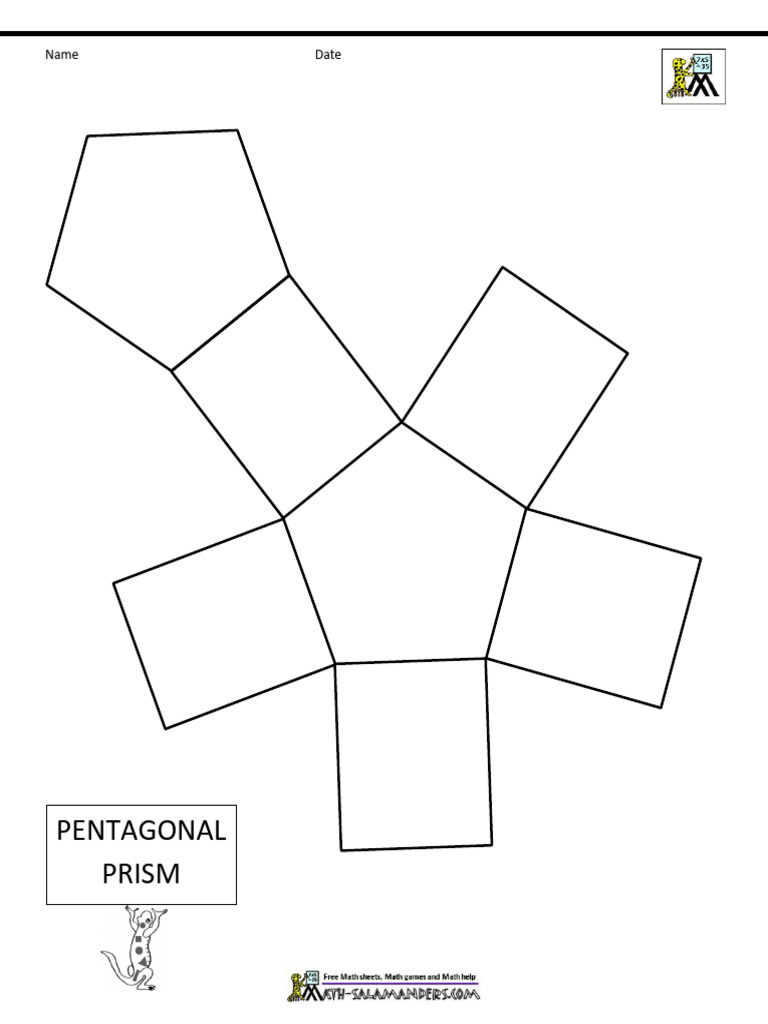 Pentagonal Prism Net | PDF