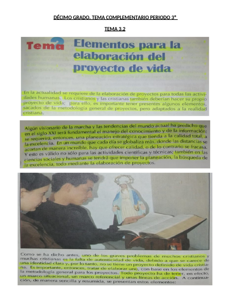 Décimo Grado. Tema Complementario Periodo 3º | PDF
