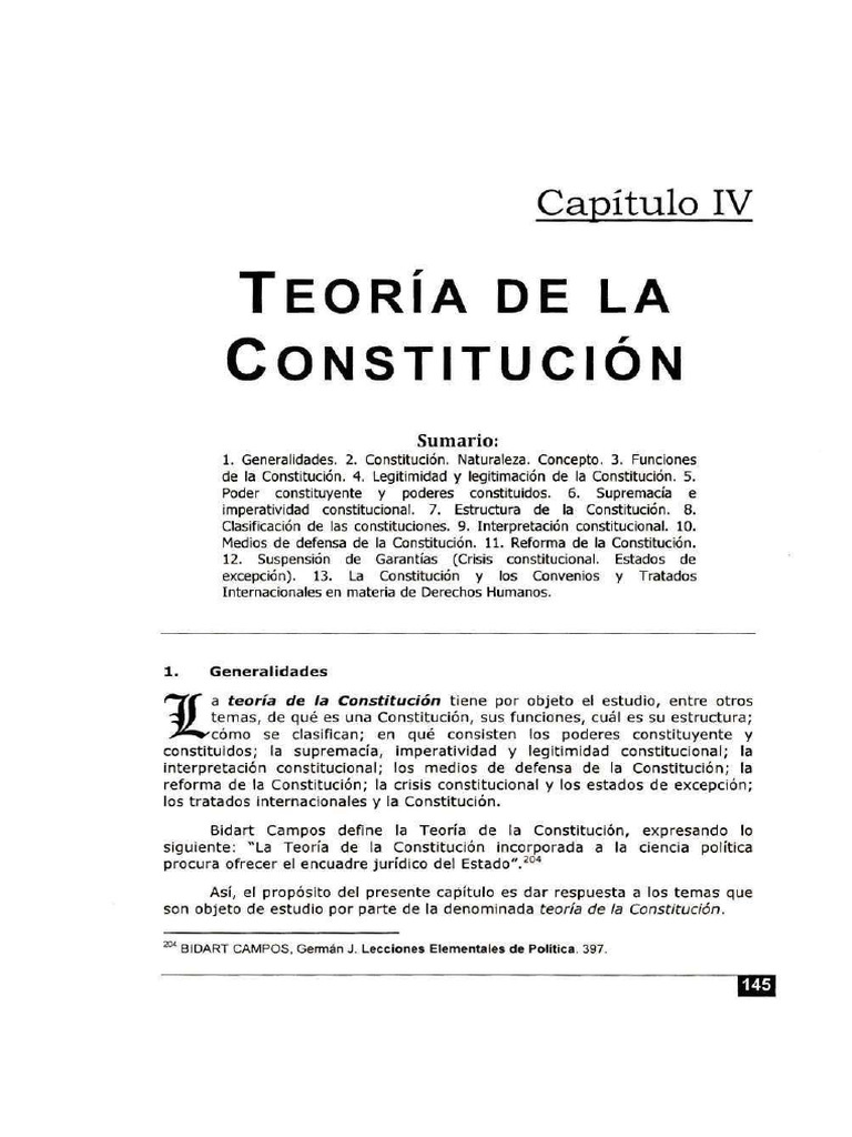 Teoria de la Constitucion | PDF