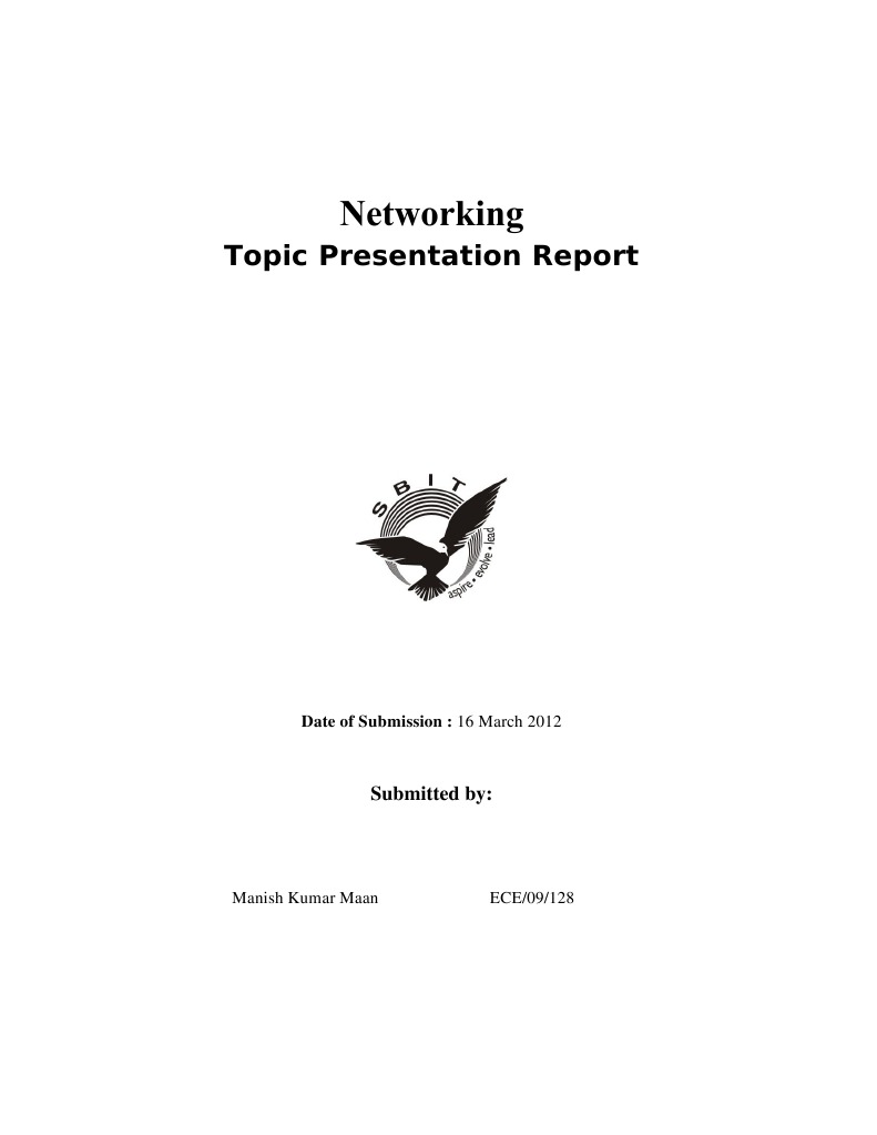 Networking: Topic Presentation Report | PDF | Network Interface ...