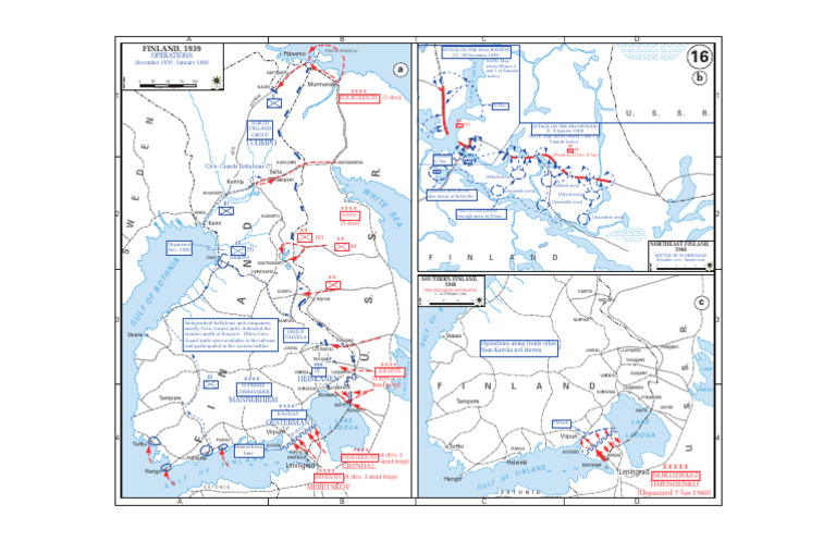Finland-Soviet War Operations Map 1940 | PDF | 2nd Millennium Conflicts ...