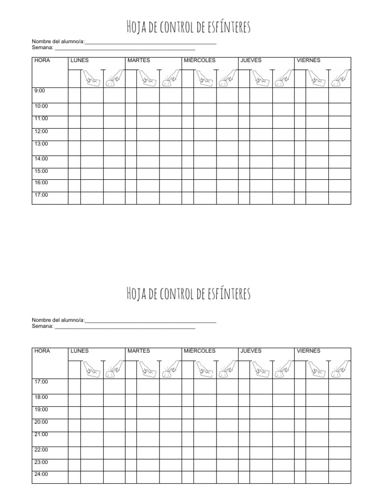 Registro Control de Esfinteres | PDF