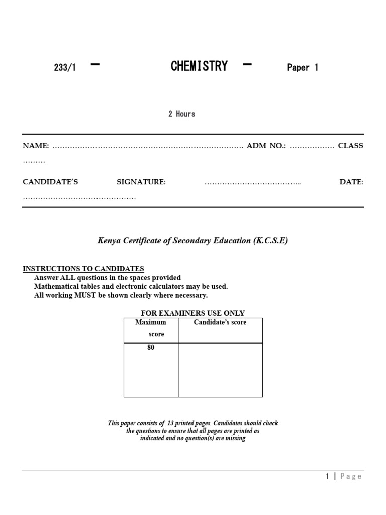 Chemistry Paper 1 Form 4 End Term 2 Exam 2022 Set 7 Ygf9AZlJL9LGSEx4 ...