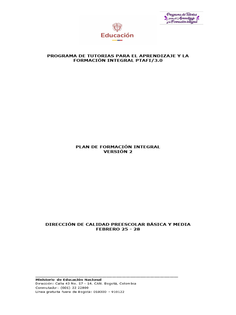 Programa de Tutorías PTAFI 3.0 | PDF | Enseñando | Pedagogía