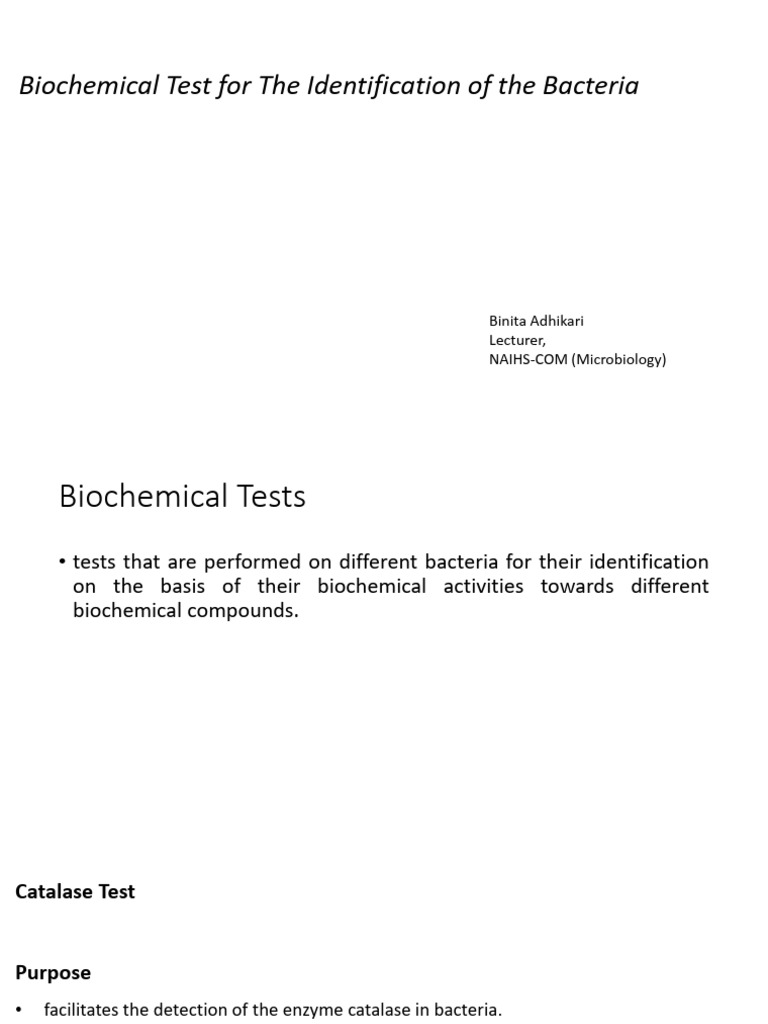 Biochemical Tests 2081 (1) | PDF | Microbiology