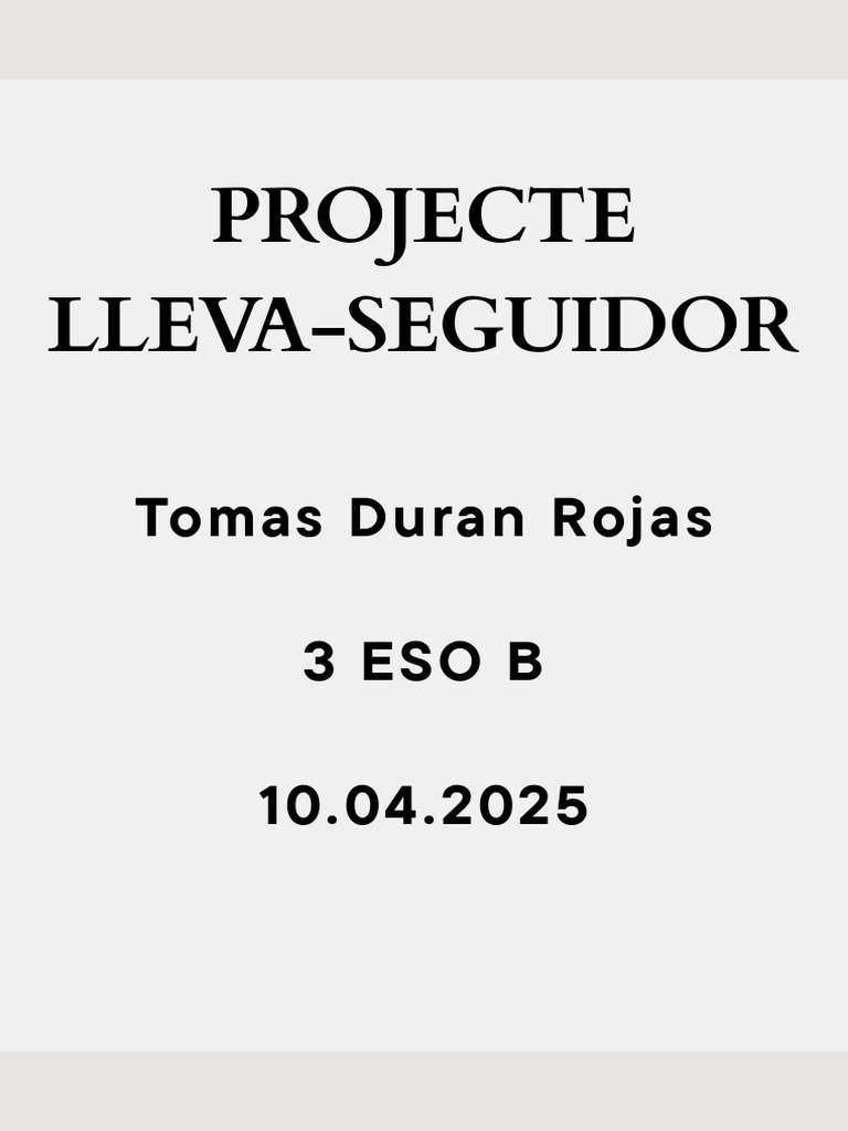 Projecte Lleva Seguidor | PDF