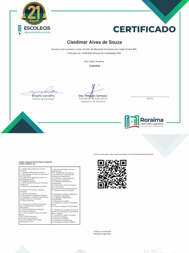 Cert 119 Auxiliar de Recursos Humanos | PDF | Gestão de recursos ...