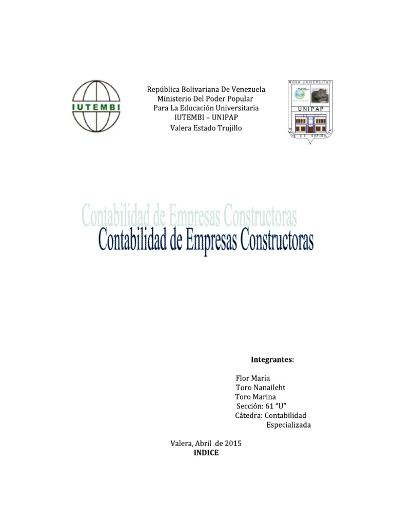 Contabilidad para Constructoras | PDF