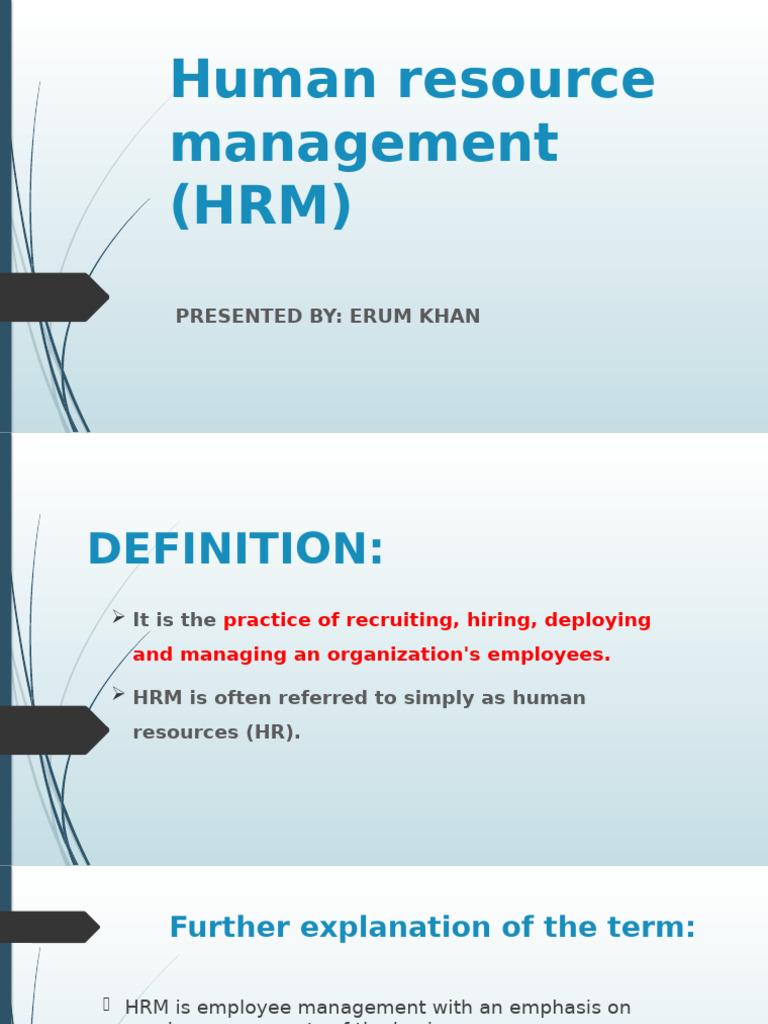 Human Resource Management Overview | PDF | Human Resource Management ...