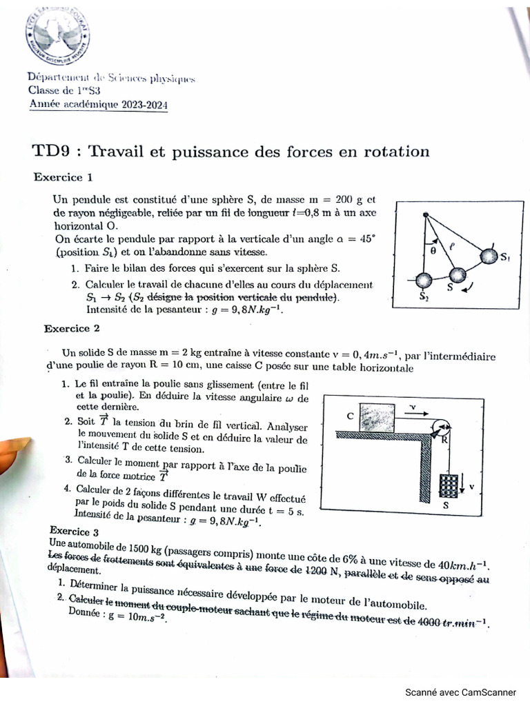Travail Puissance | PDF
