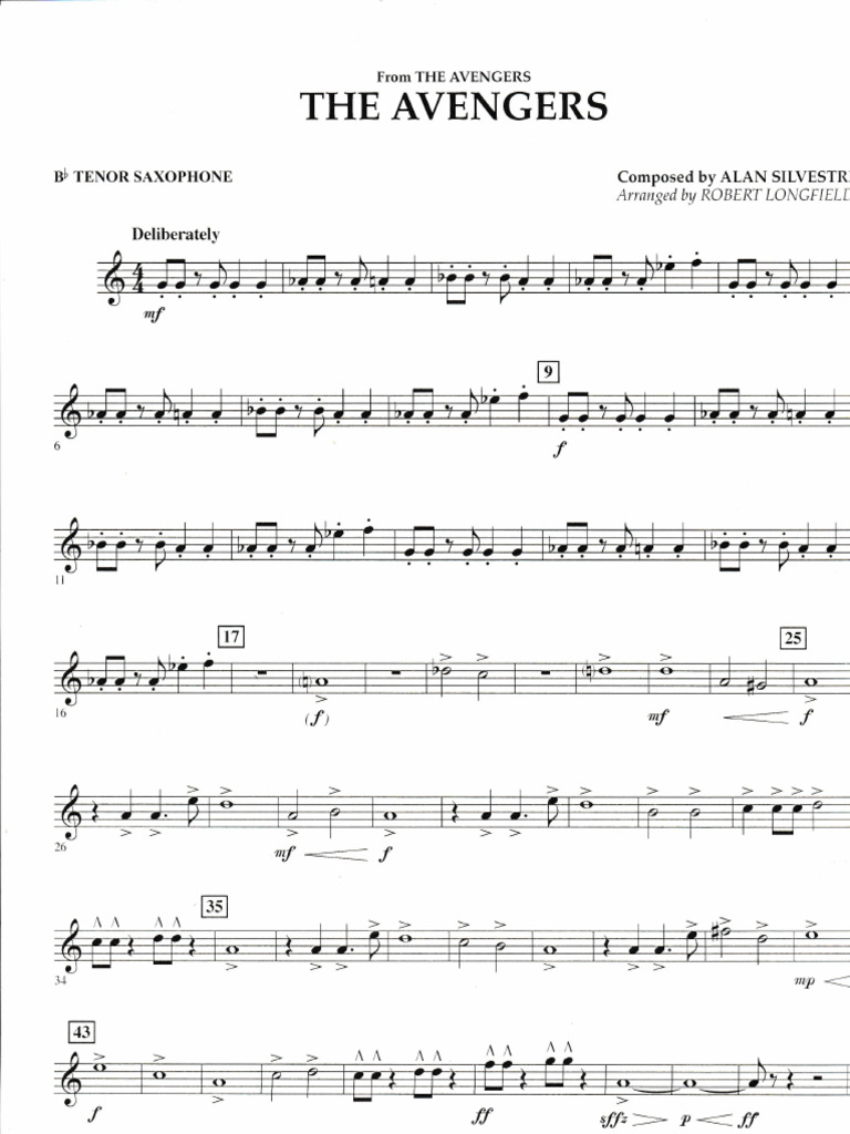 avengers tenor sax | PDF