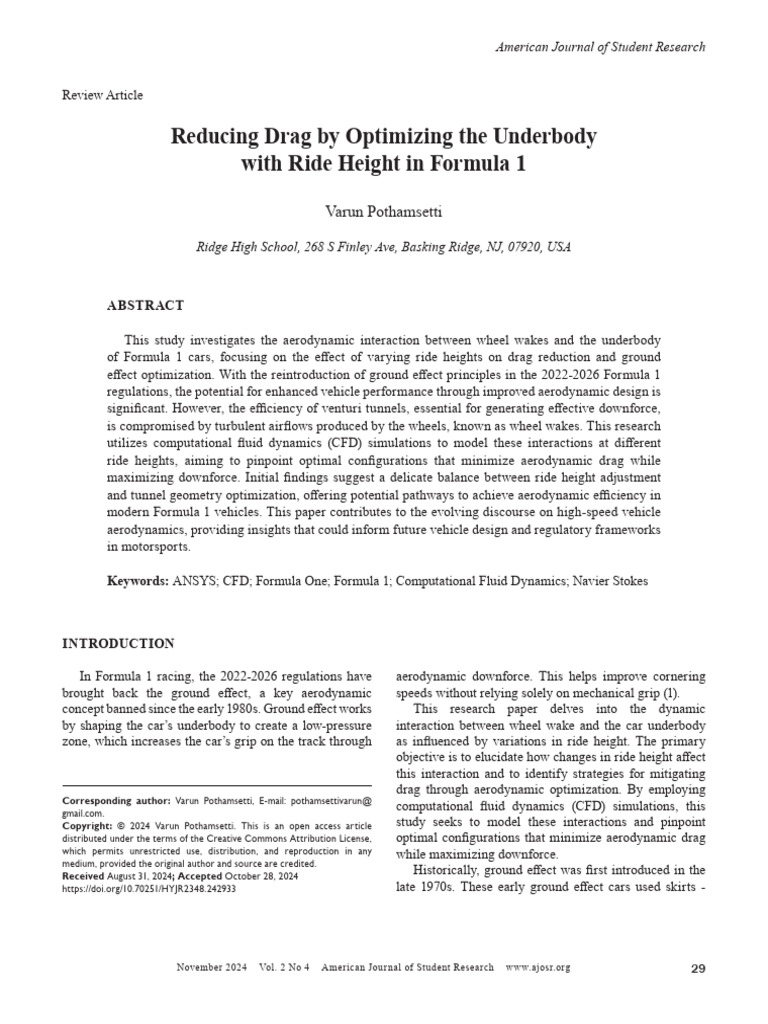 Reducing Drag Underbody Optimization | PDF | Aerodynamics | Drag (Physics)
