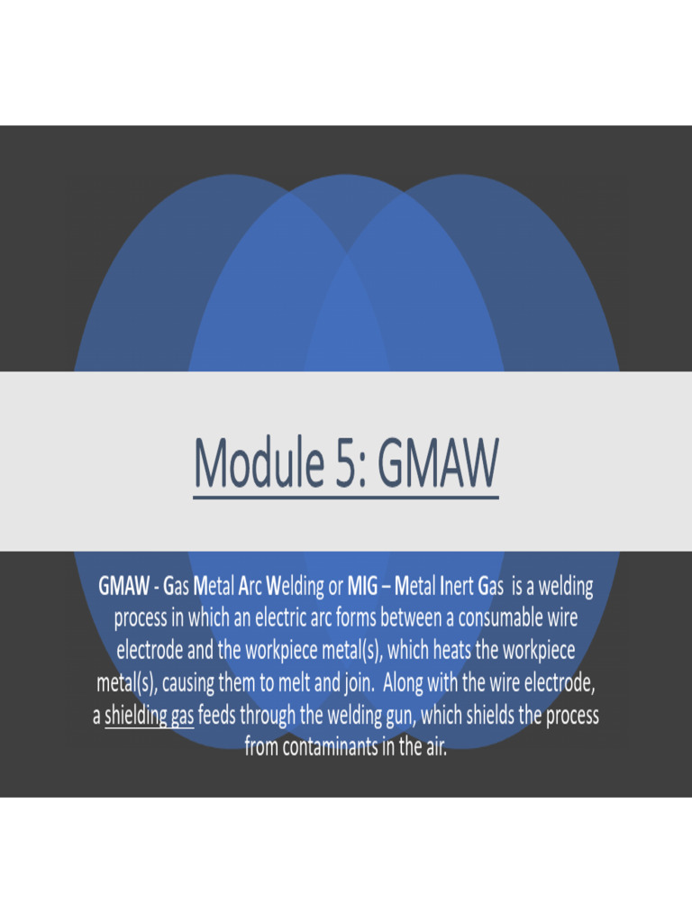 M5 GMAW Module 5 | PDF | Welding | Construction