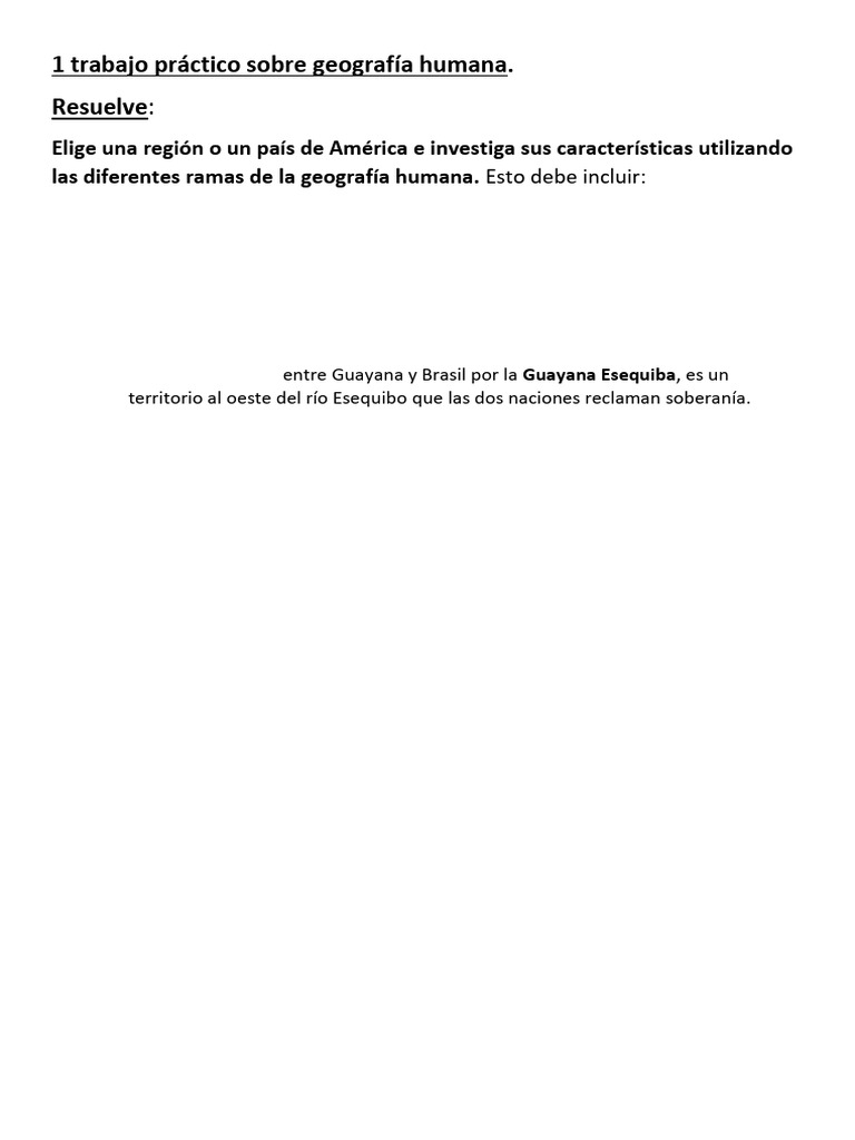 Geografía Humana en América: Análisis Regional | PDF