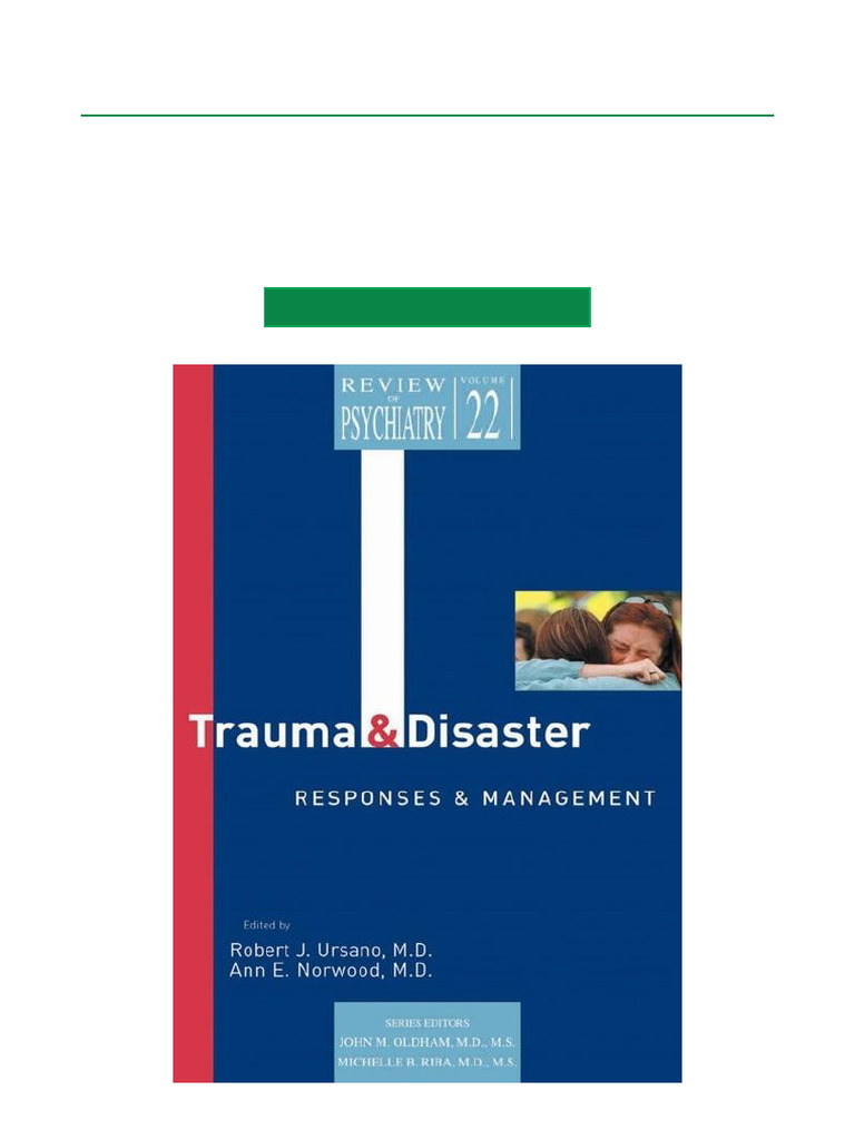 Trauma and Disaster Responses and Management New Edition PDF | PDF ...