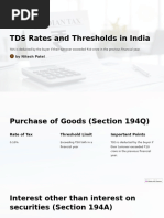TDS/TCS Rate Chart FY 2024-25 | PDF | Taxes | Payments