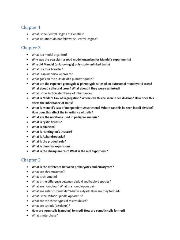 Au F2024 - Genetics Exam 1 - Study Guides | PDF | Meiosis | Dominance (Genetics)